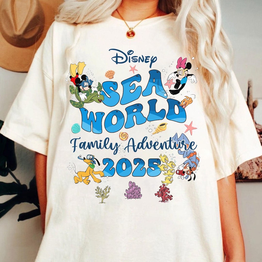 Disney Sea World Family Adventure 2025 Mickey and Friends Shirt, Sea ...