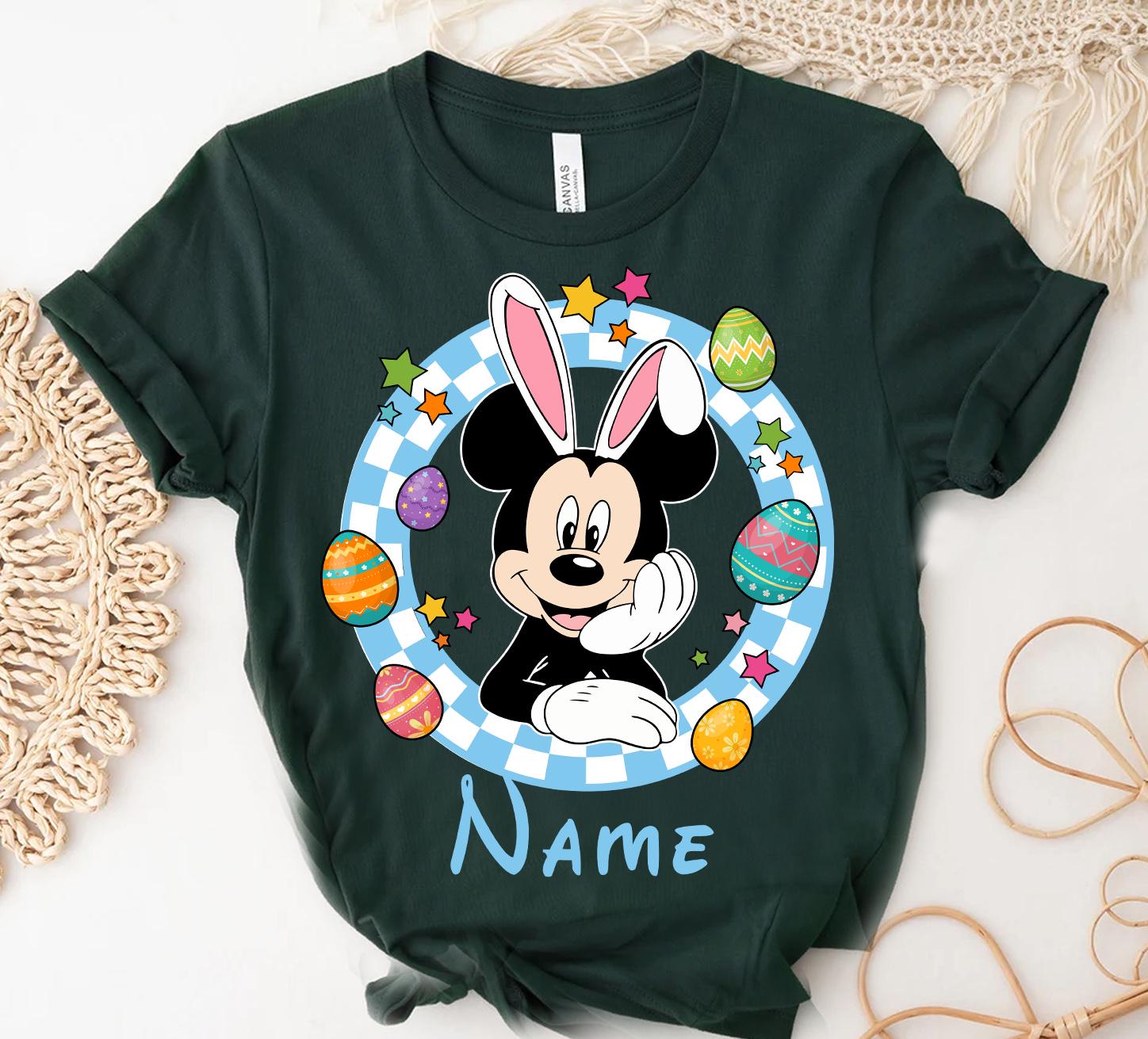 Personalized Multi Characters Checkered Mickey & Friends Disney Easter ...
