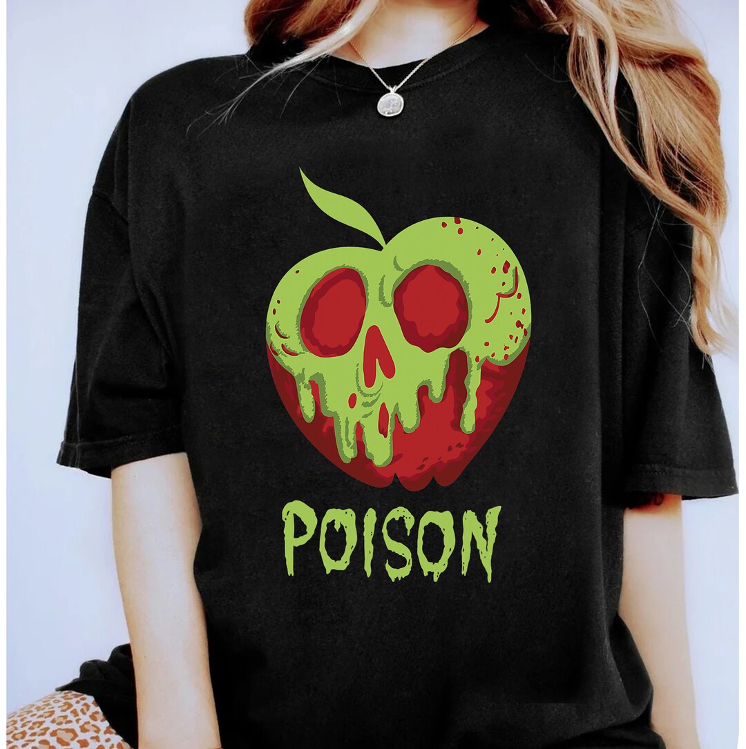 Disney Snow White Bad Apple Graphic T-shirt, Poison Apple Retro Shirt ...