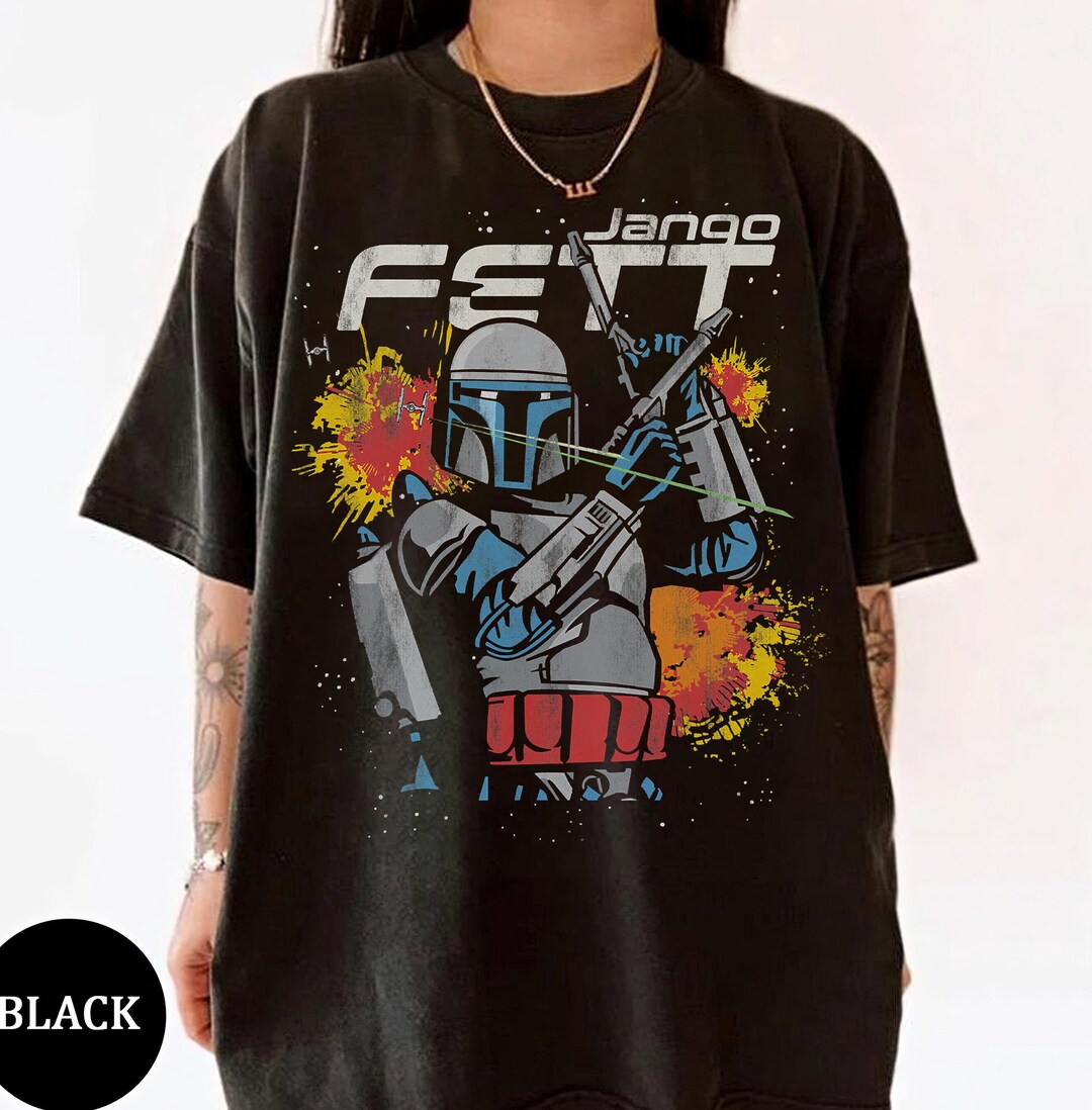 Star Wars Jango Fett Hero Blasters Mandalorian Prequel T-shirt, Star ...