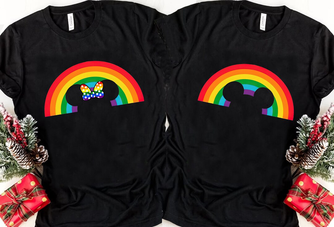 Disney Pride Mickey and Minnie Mouse Shirt, Disney LGBT Couple Shirt ...