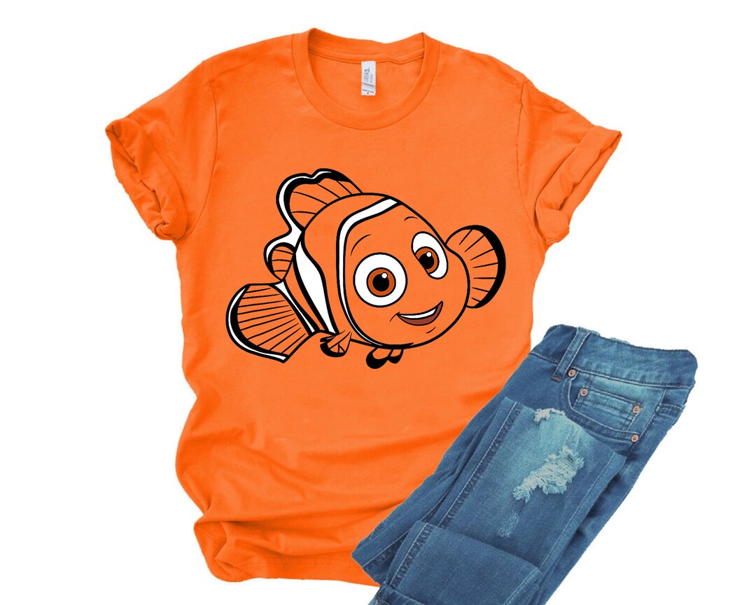 Disney Pixar Finding Dory Transparent Nemo Big Face Wave T-shirt, Magic ...