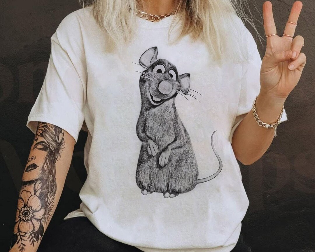 Disney Remy Sketch Portrait T-shirt, Cute Ratatouille Chef Remy Shirt ...