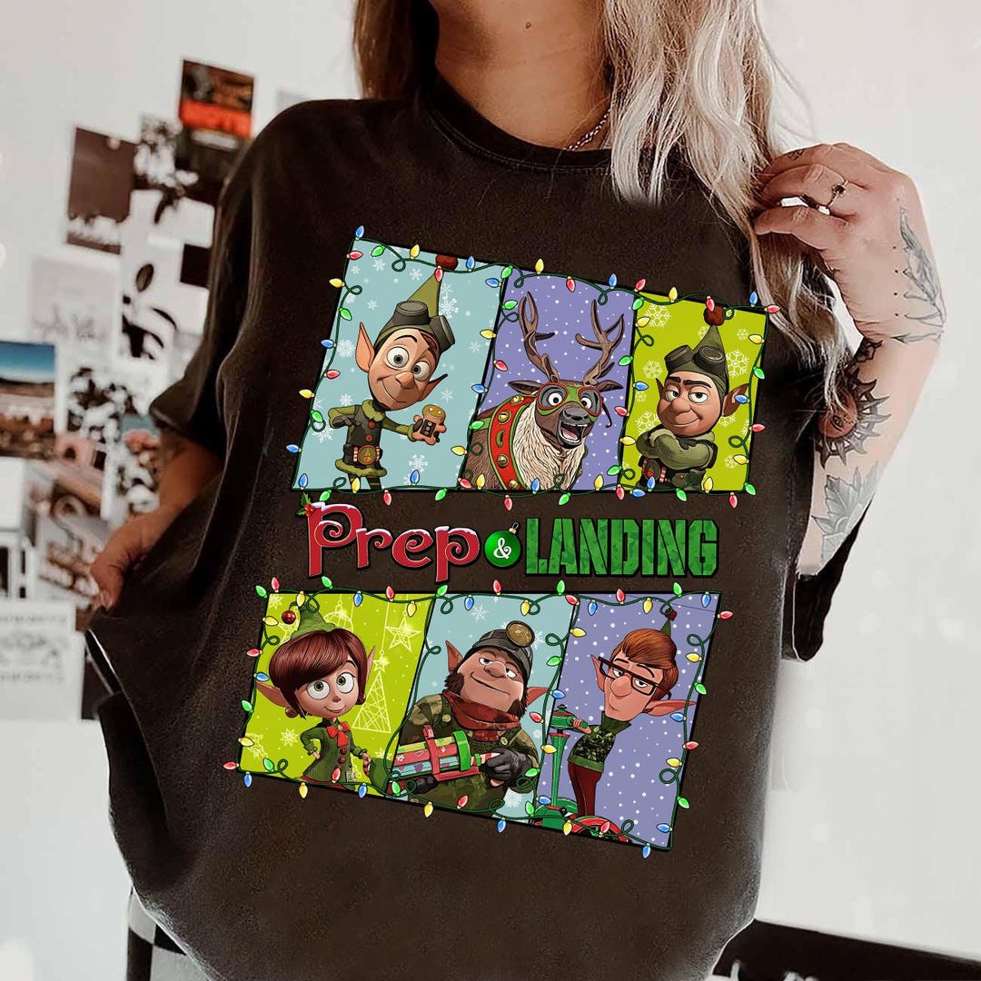 Vintage Disney Prep & Landing Characters Christmas Light Shirt, Prep ...