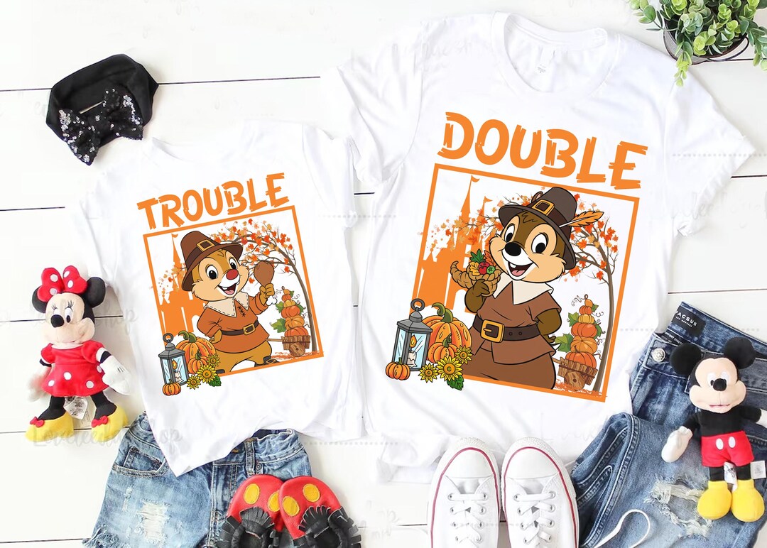 Disney Chip and Dale Double Trouble Thanksgiving Shirt, Disney Fall ...