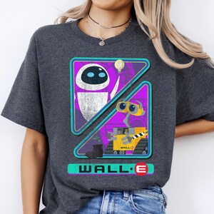 Disney Pixar Wall-e Triangles and Eve Graphic T-shirt, Wall-e Portrait ...