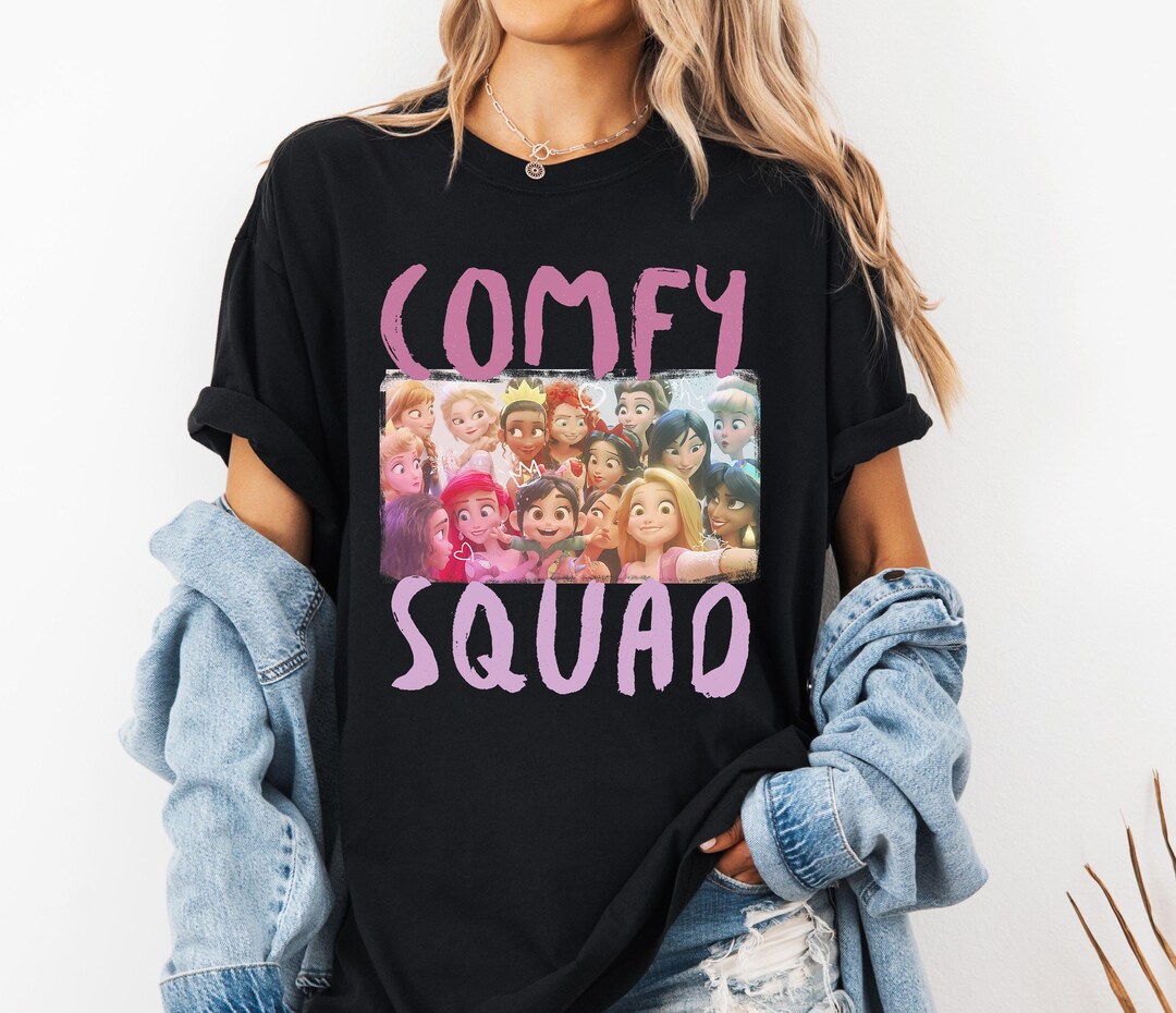 Disney Wreck It Ralph 2 Comfy Squad Photo Group Shot T-shirt, Disney ...