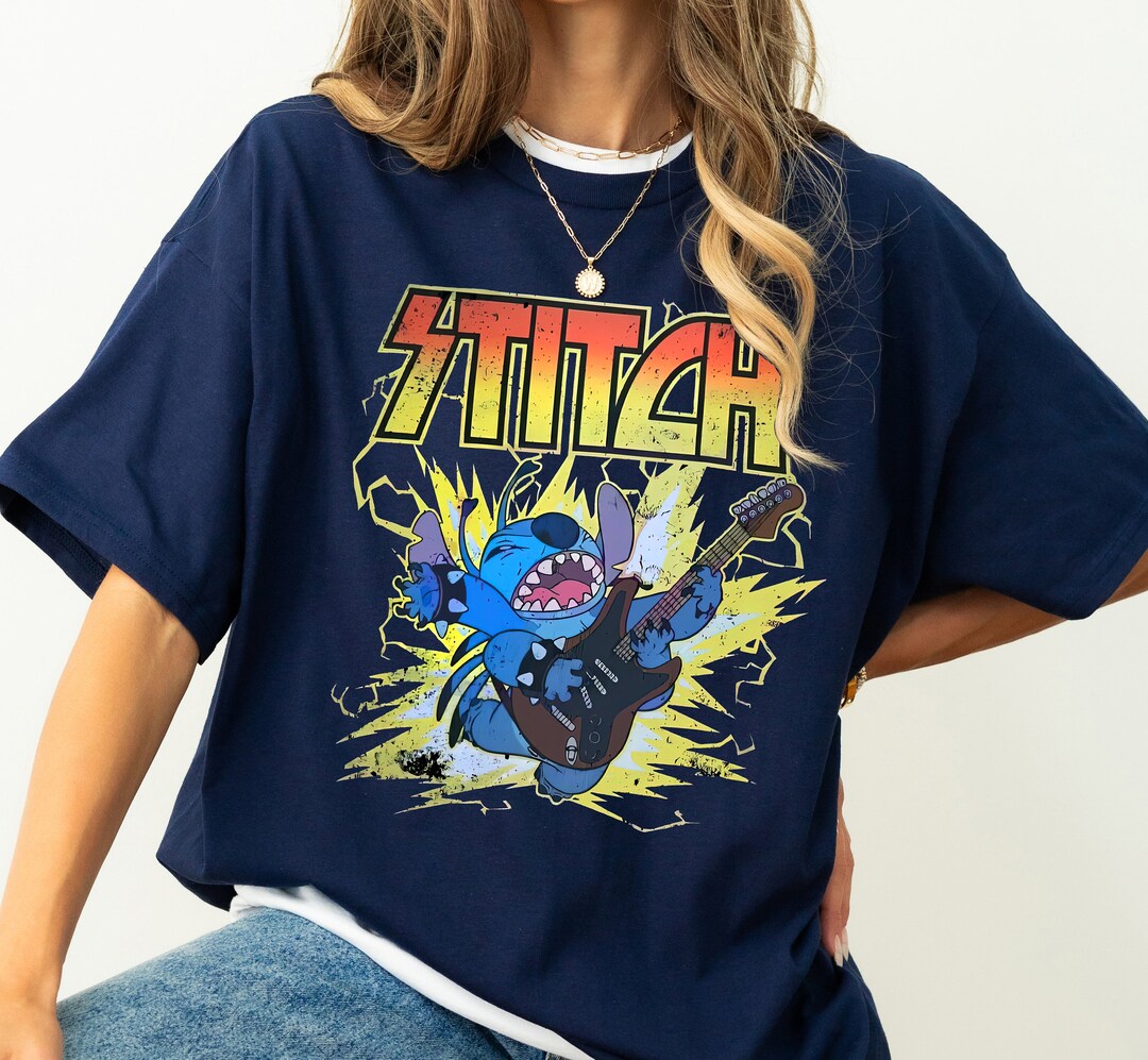 Disney Stitch Lightning Shirt, Stitch Rock Shirt, Vintage Stitch Rock ...