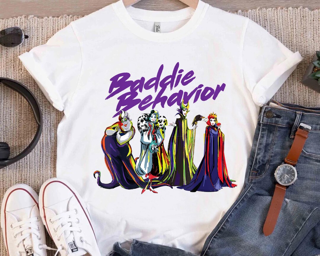Disney Villains Baddie Behavior Shirt,ursula Cruella Maleficent Evil ...