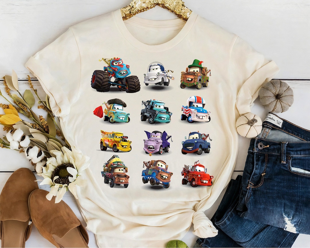 Disney Pixar Cars Many Maters T-shirt, Cars Collection T-shirt, Disney ...