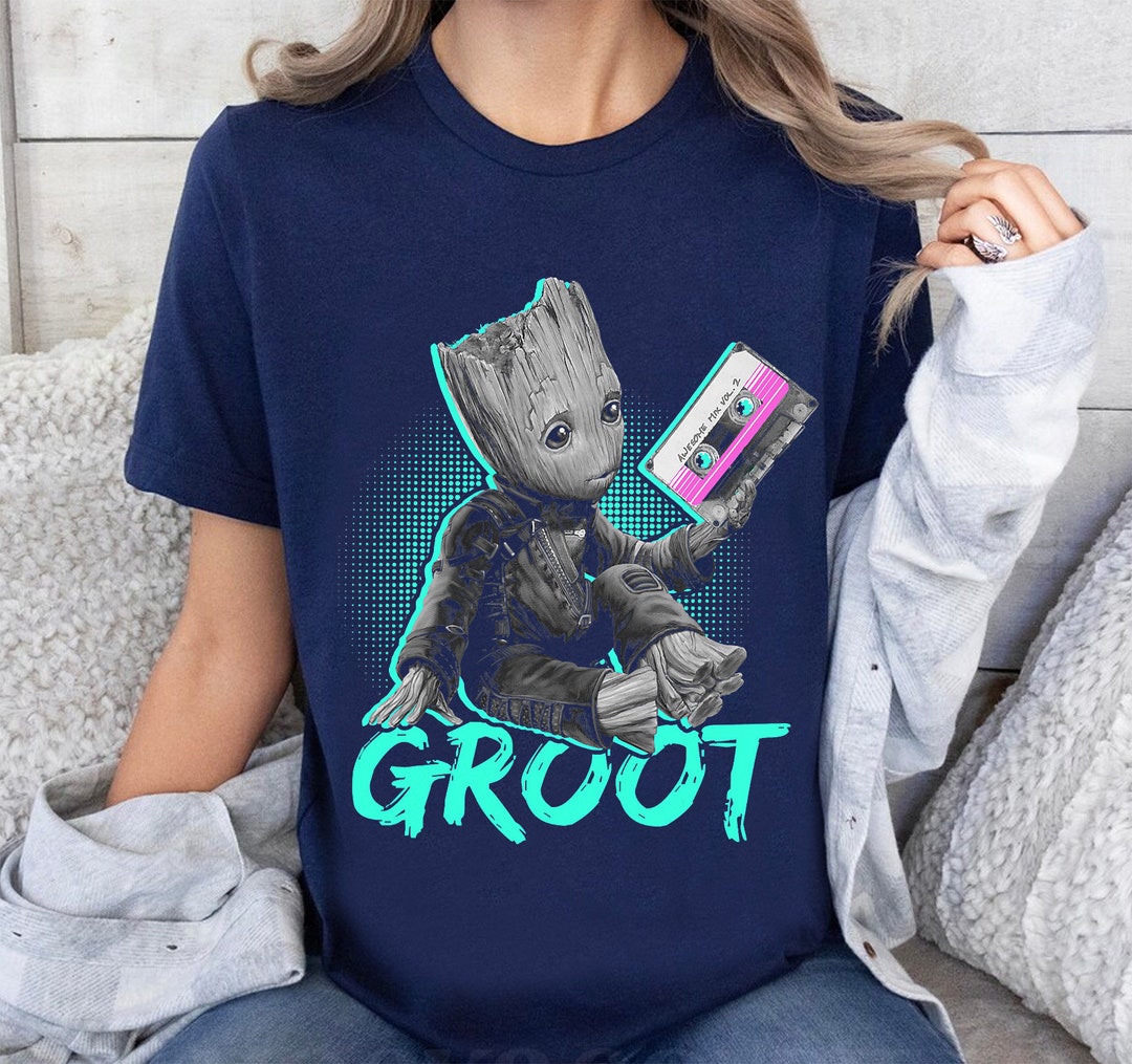 Marvel Baby Groot Love Music Cute Face Shirt, Disneyland Family ...