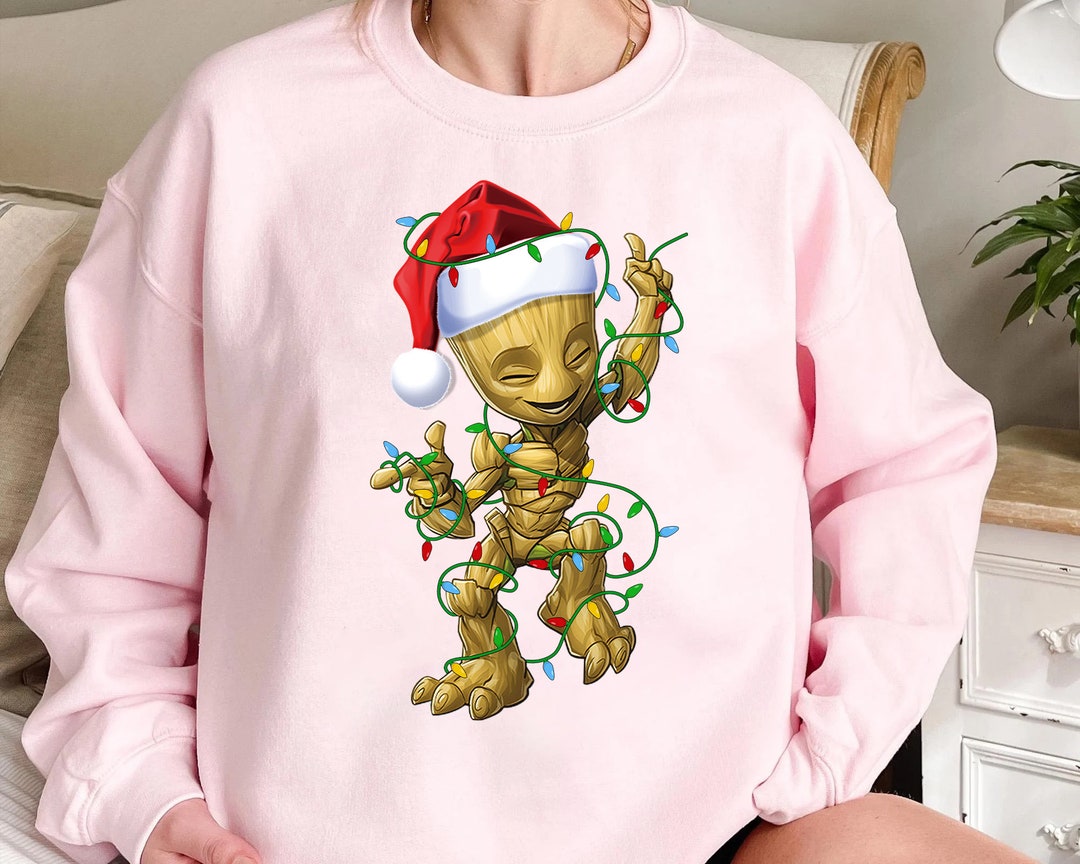 Marvel Groot Christmas Lights Galaxy Greetings Shirt Marvel - Etsy