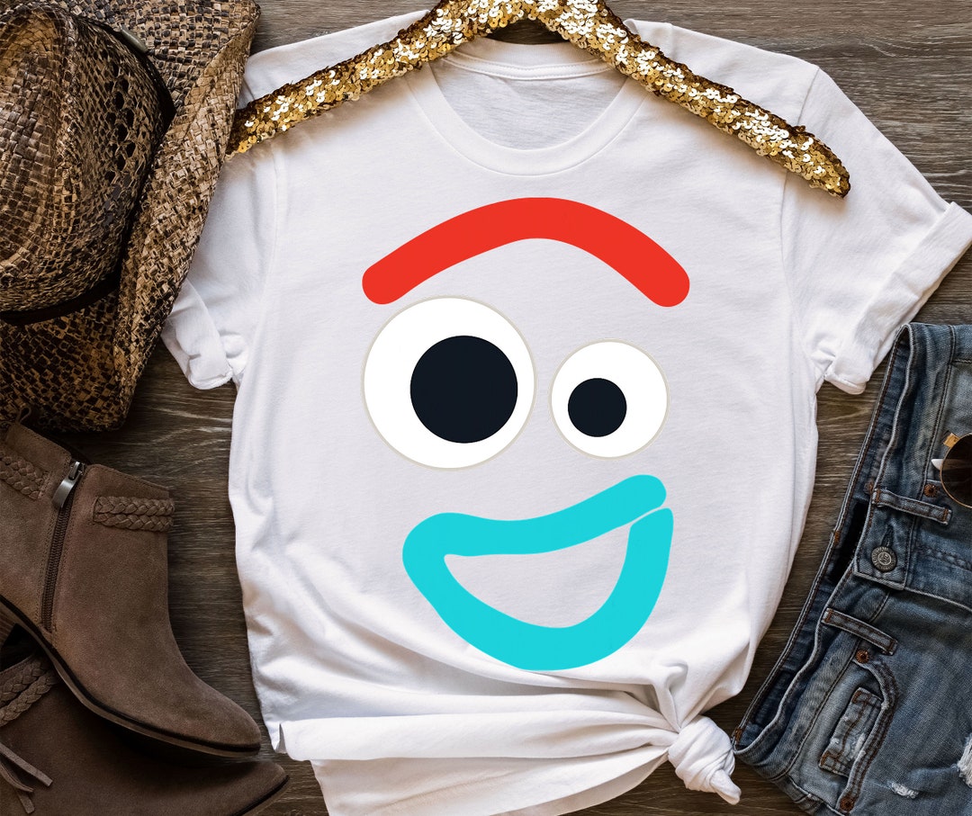 Disney Toy Story 4 Forky Smiling Costume T-shirt, Forky Big Portrait ...