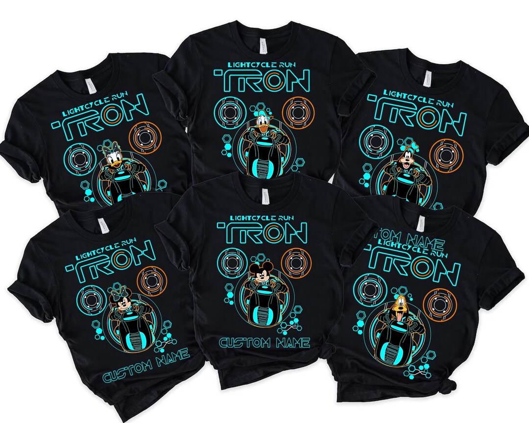 Disney Mickey Mouse and Friends Tron Lightcycle Run Ride Shirt, Disney ...