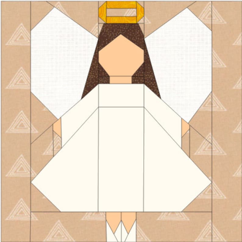 Angel Quilt Block Pattern Paper Piecing PDF - Etsy
