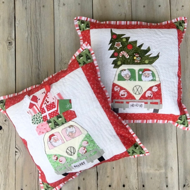 Christmas Camper Van VW Bus Quilt Block Foundation Paper - Etsy