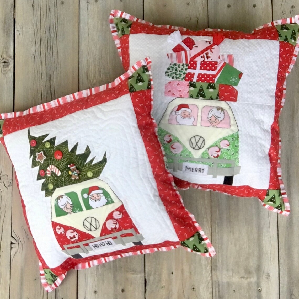 Christmas Camper Van VW Bus Quilt Block Foundation Paper - Etsy