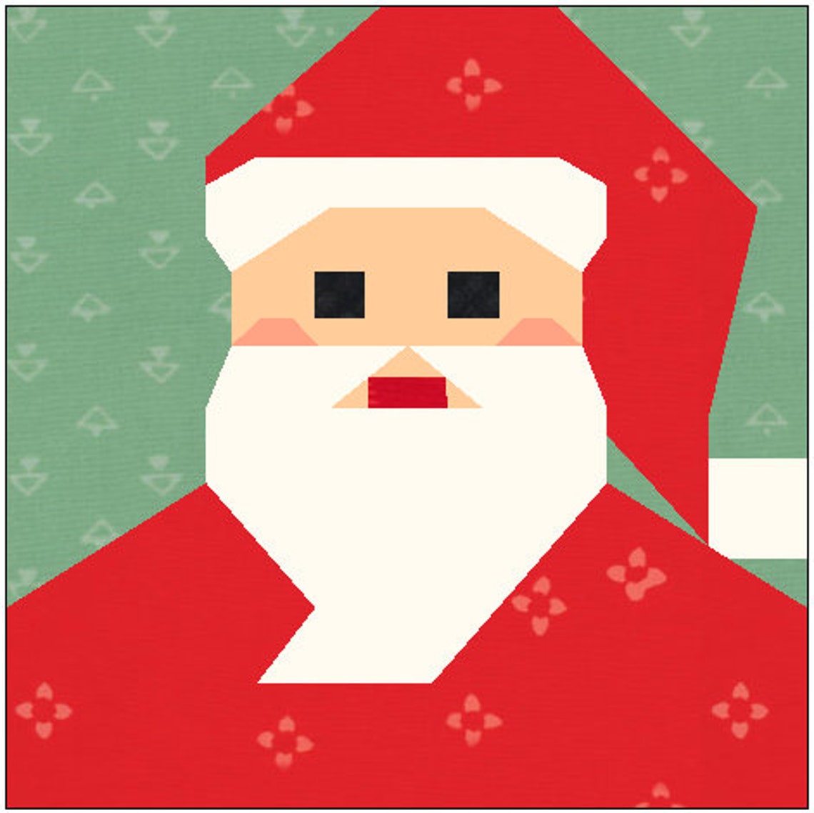 Santa Clause Quilt Block Foundation Paper Piecing Pattern PDF - Etsy