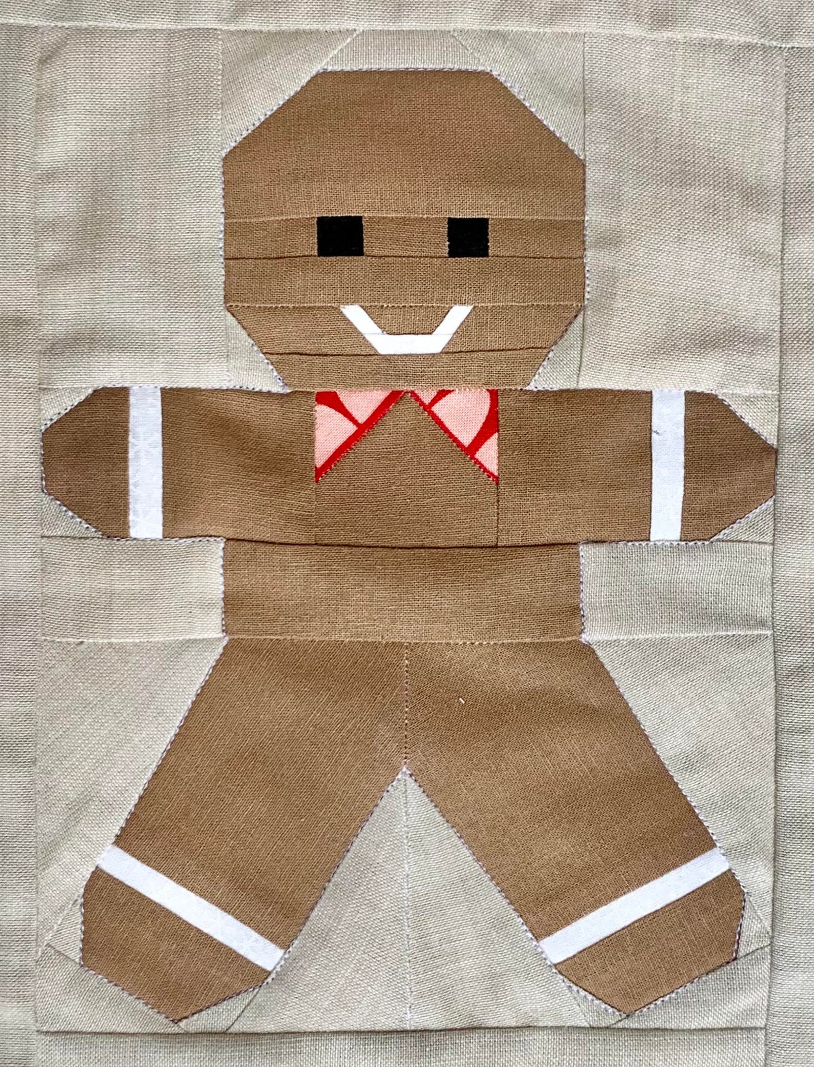 Gingerbread Boy Quilt Block Foundation Paper Piecing Pattern - Etsy