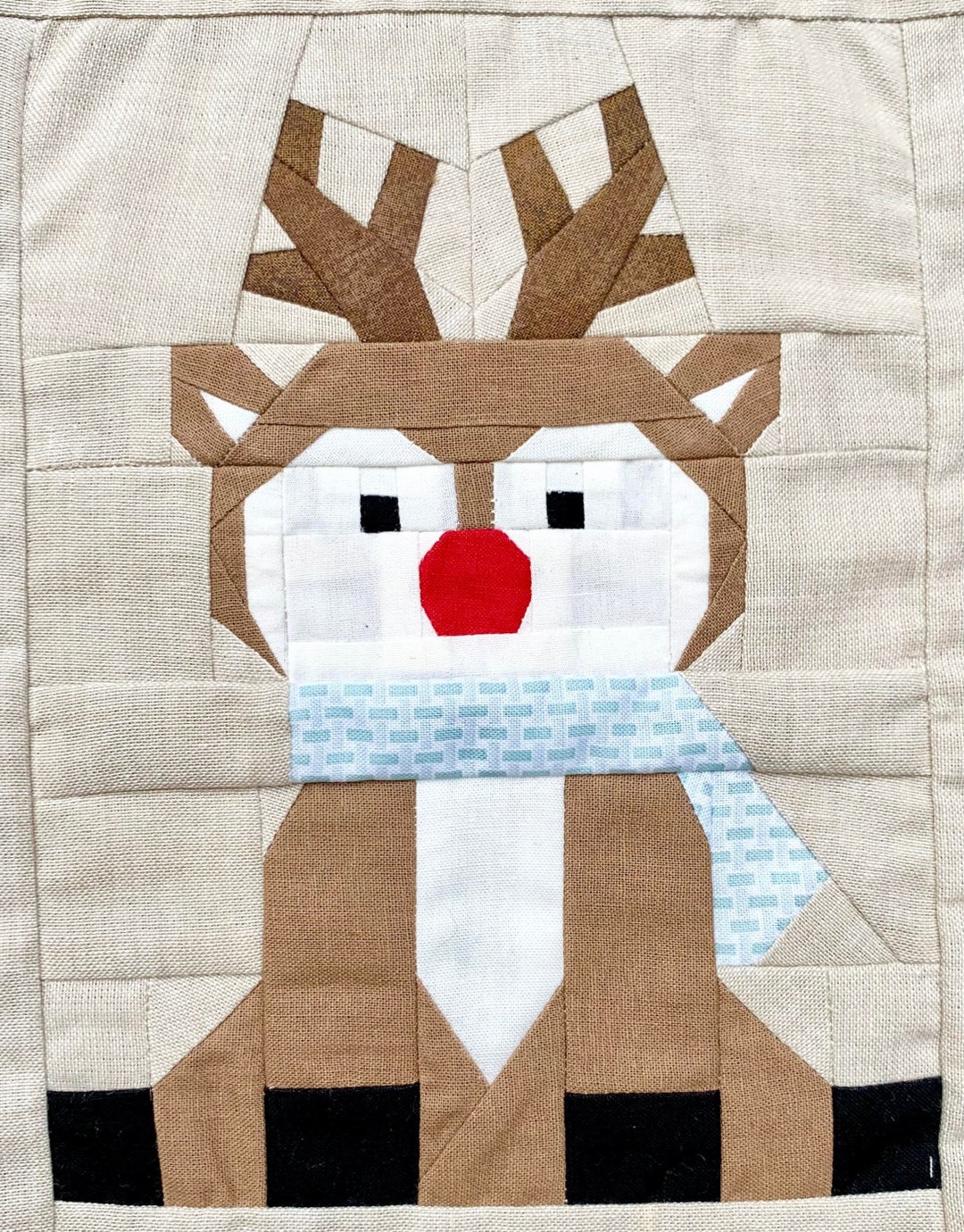 Reindeer Quilt Block Foundation Paper Piecing Pattern PDF - Etsy