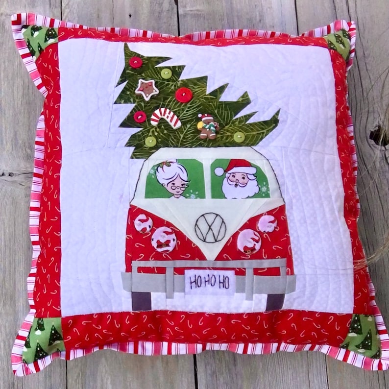 Christmas Camper Van VW Bus Quilt Block Foundation Paper - Etsy