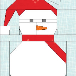 Snowman Quilt Block Foundation Paper Piecing Pattern PDF - Etsy