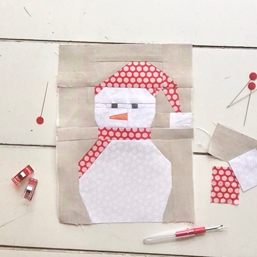 Snowman Quilt Block Foundation Paper Piecing Pattern PDF - Etsy