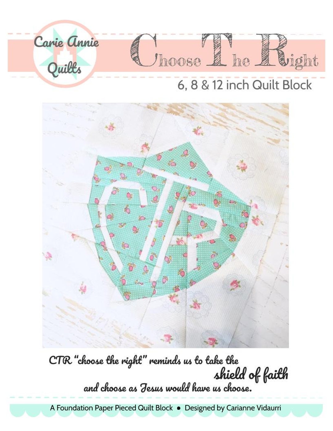 CTR Choose the Right Paper Piecing Pattern PDF - Etsy