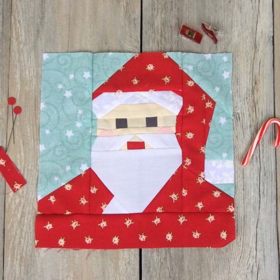 Santa Clause Quilt Block Foundation Paper Piecing Pattern PDF | Etsy