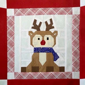 Reindeer Quilt Block Foundation Paper Piecing Pattern PDF - Etsy