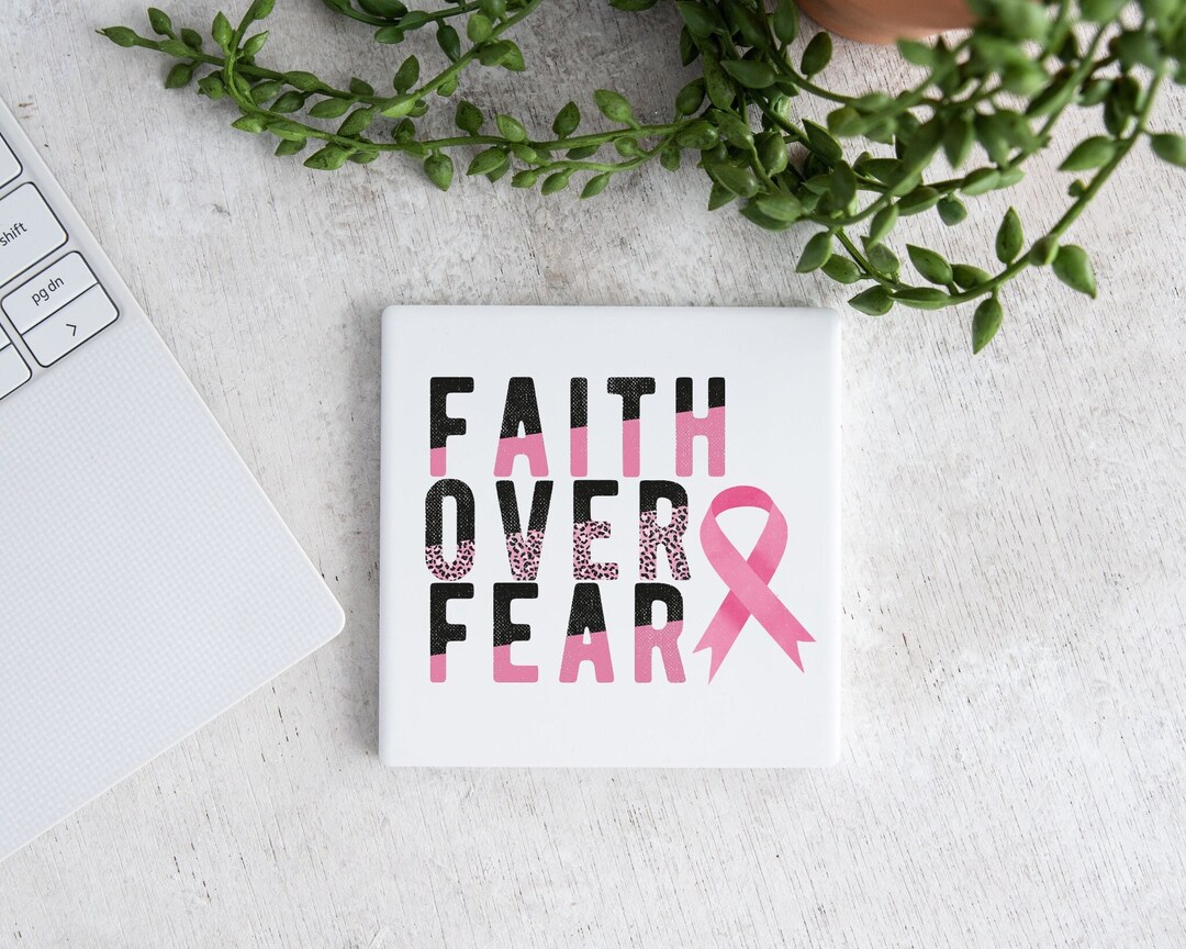 Breast Cancer Ceramic Coasters - Etsy
