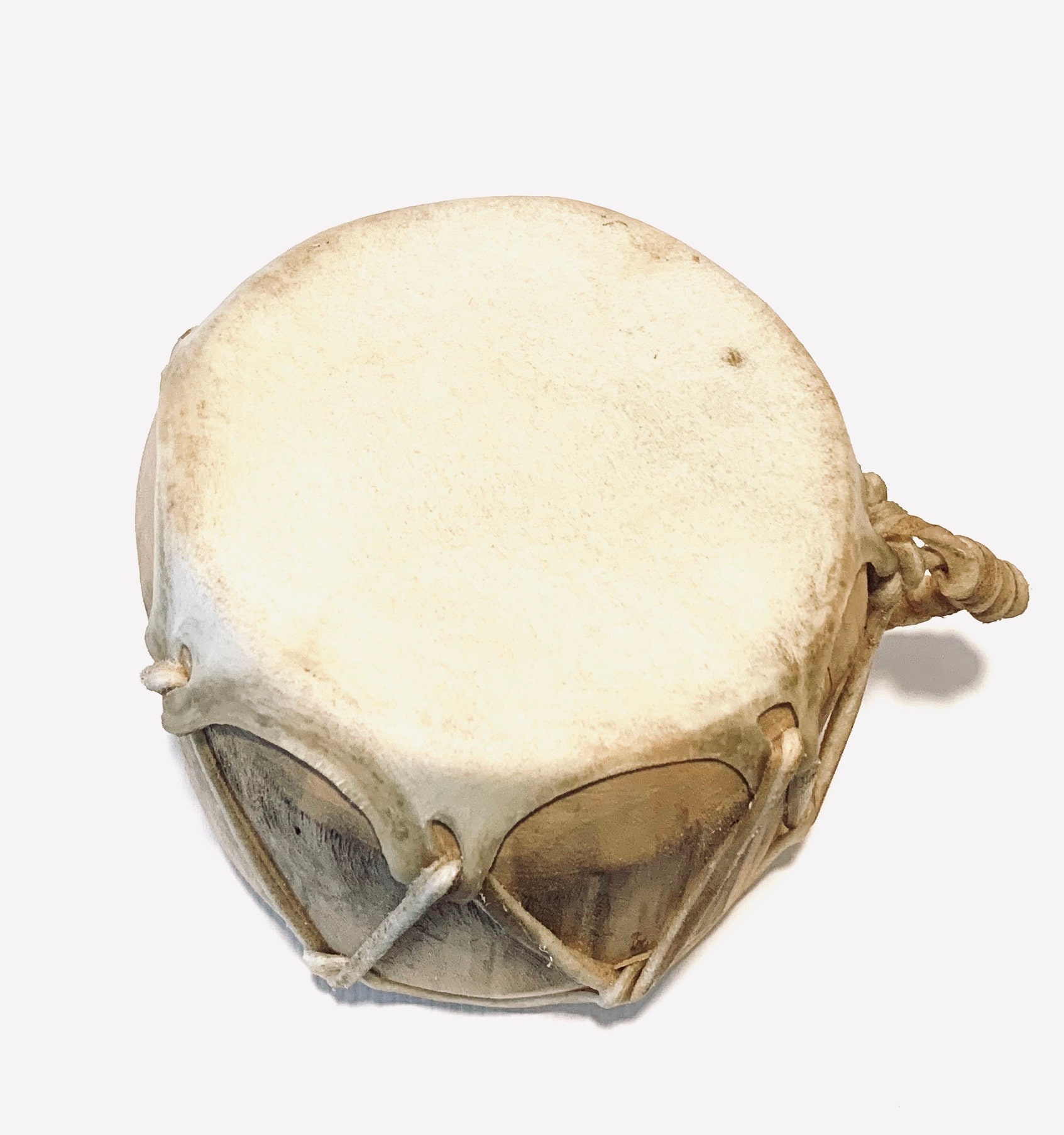 Rawhide Drum Handmade Stretched and Wood With Drumstick 1990s USA - Etsy