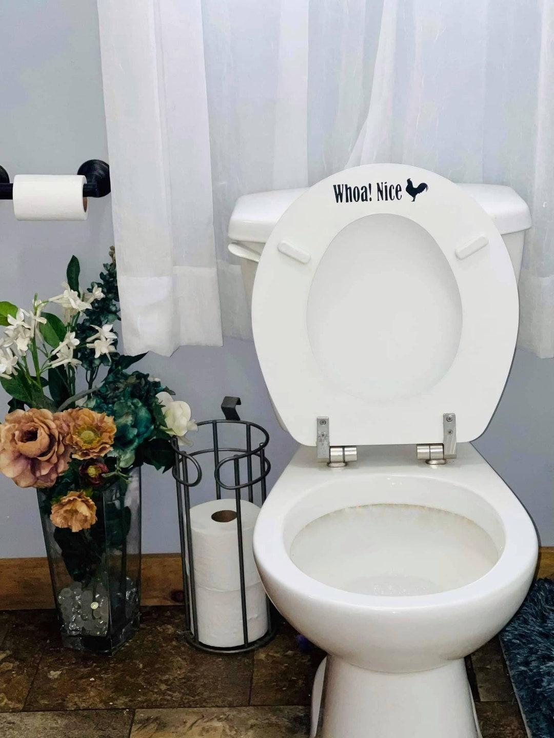 Whoa Nice Rooster Decal Sticker - Etsy