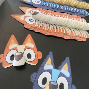 Bluey or Bingo Party Masks pack of 6 - Etsy UK