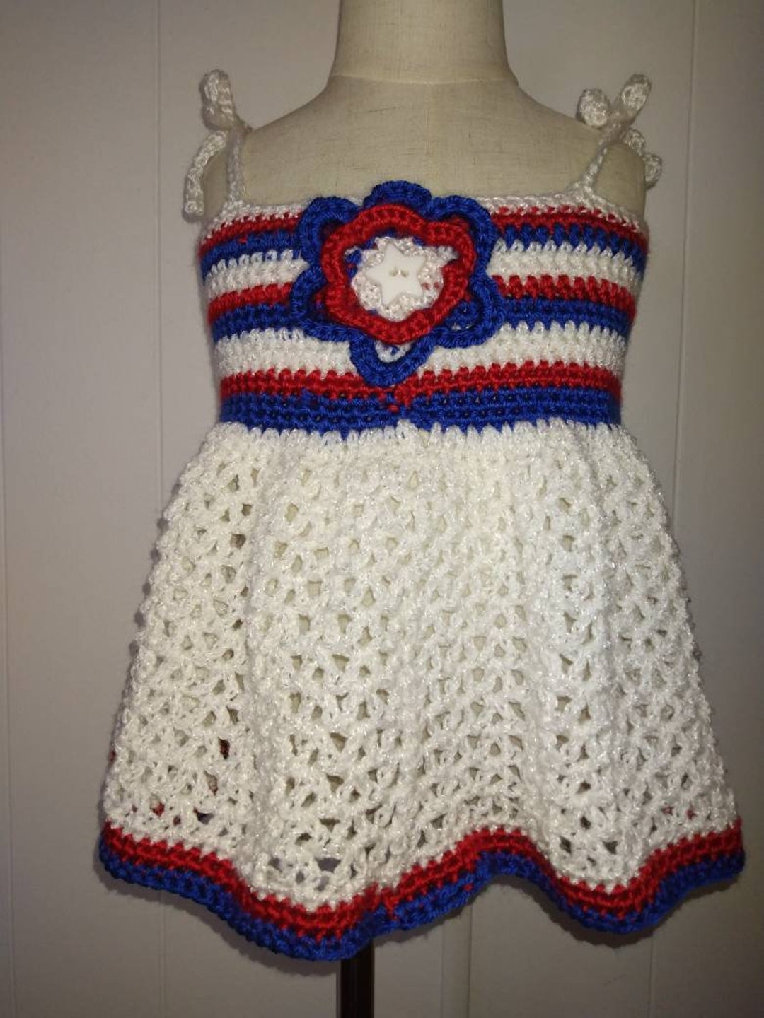 Fun Fashion Spaghetti String Top. Red White and Blue Size 6. - Etsy