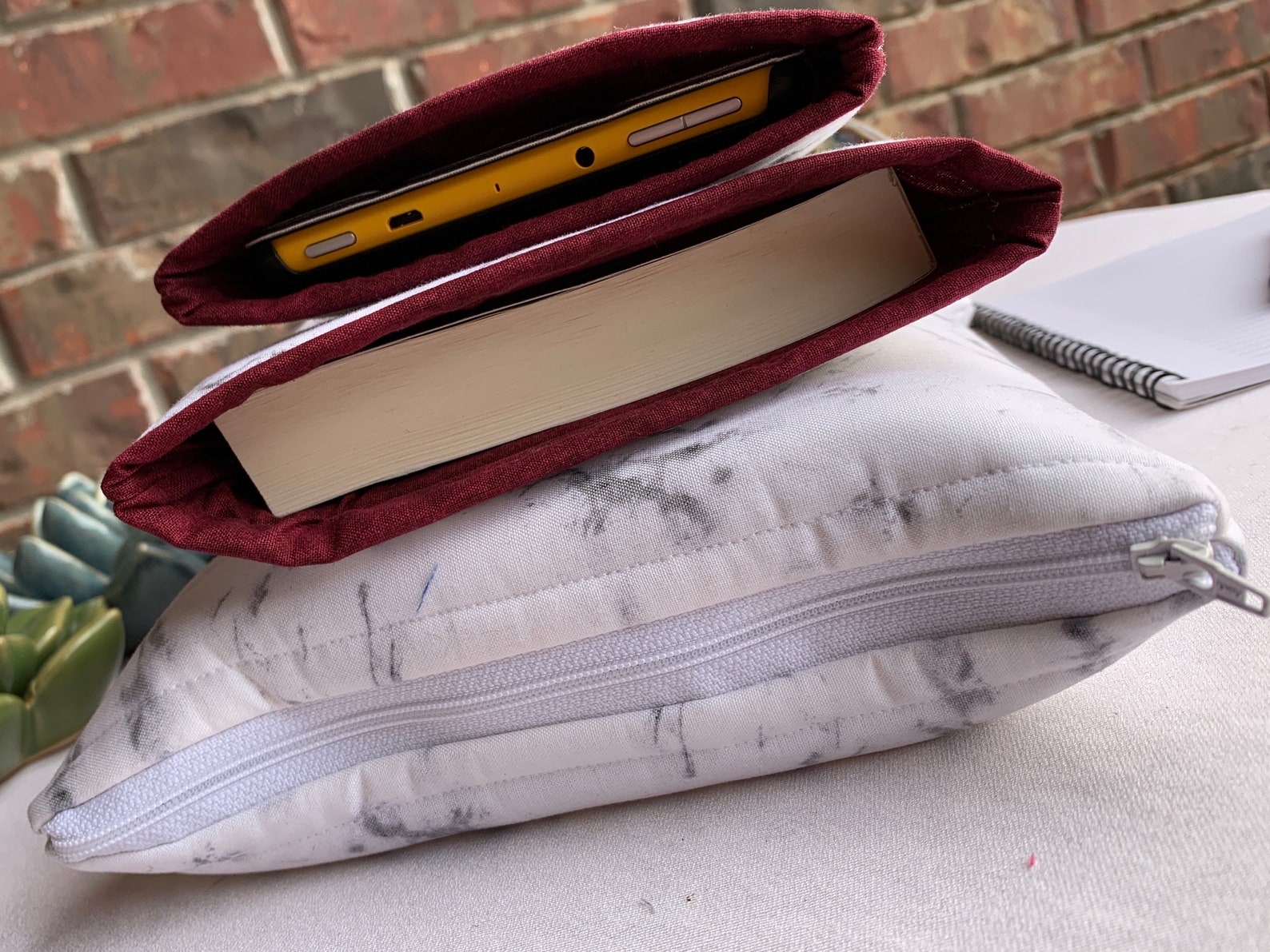 Padded Marble Book Sleeve, Tablet Sleeve, Tech Case, Organizer ...