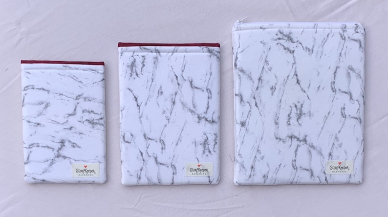 Padded Marble Book Sleeve Tablet Sleeve Tech Case - Etsy