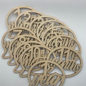 Newborn Milestone Wooden Markers, Speech Bubble Milestone Markers ...