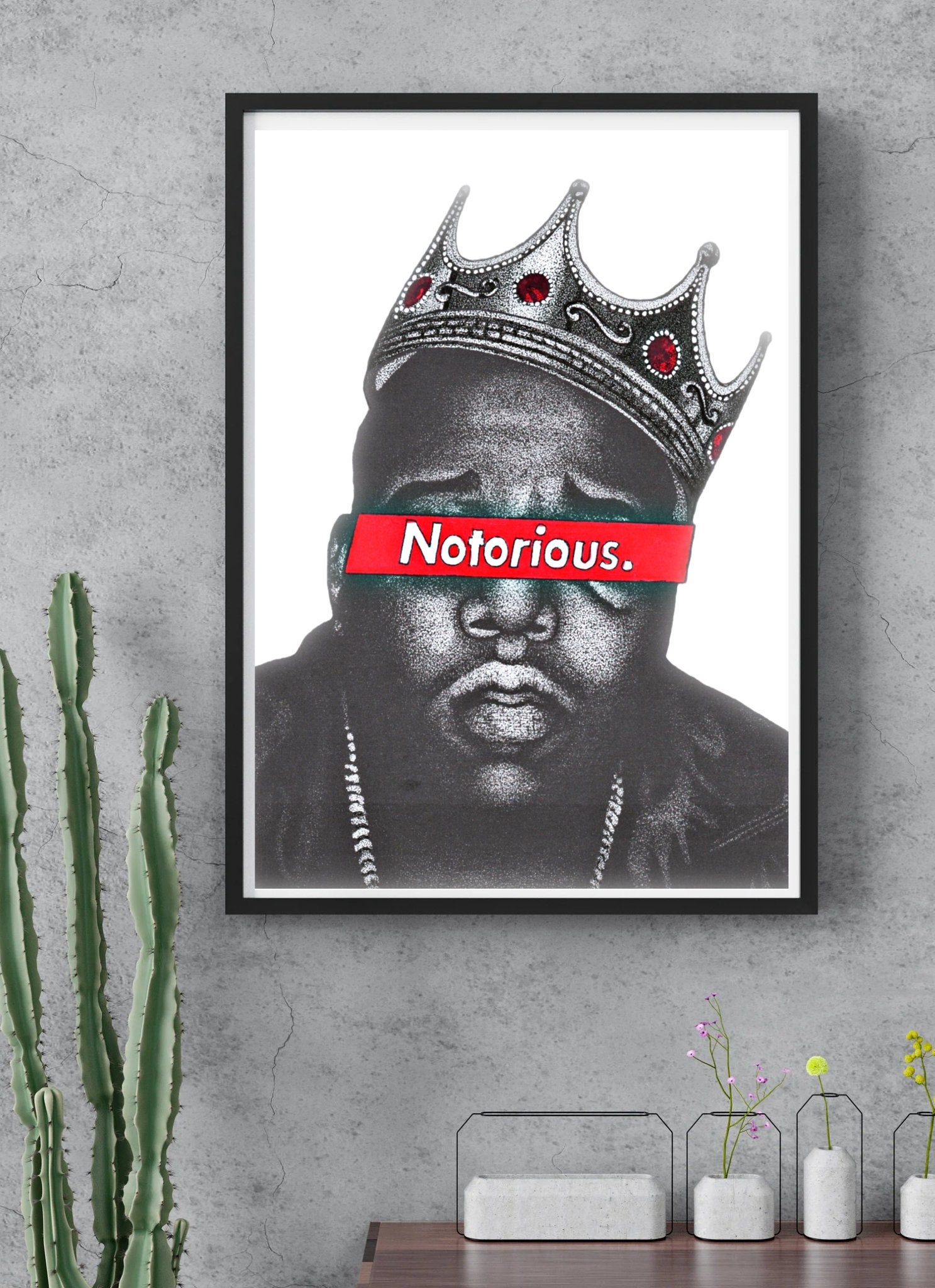 The Notorious BIG 25th Anniversary Tribute Biggie Smalls Crown Portrait ...