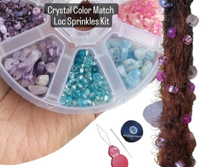 Crystal Loc Sprinkle Complete Kit, Dreadlock Hair Bead Accessories ...