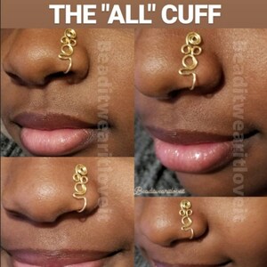 Fake Nose Ring, Silver Nose Cuff, Nose Jewelry, Long Nose Ring ...