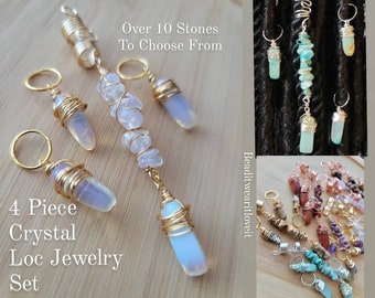 Raw Amethyst Crystal Loc Jewelry. Dreadlock Hair Accessories - Etsy