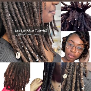 Round Hematite Crystal Dreadlock Sprinkle Beads, Braid Jewelry ...