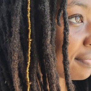 Gold Crystal Beaded Dreadlock Extensions, Crystal Loc Jewelry ...