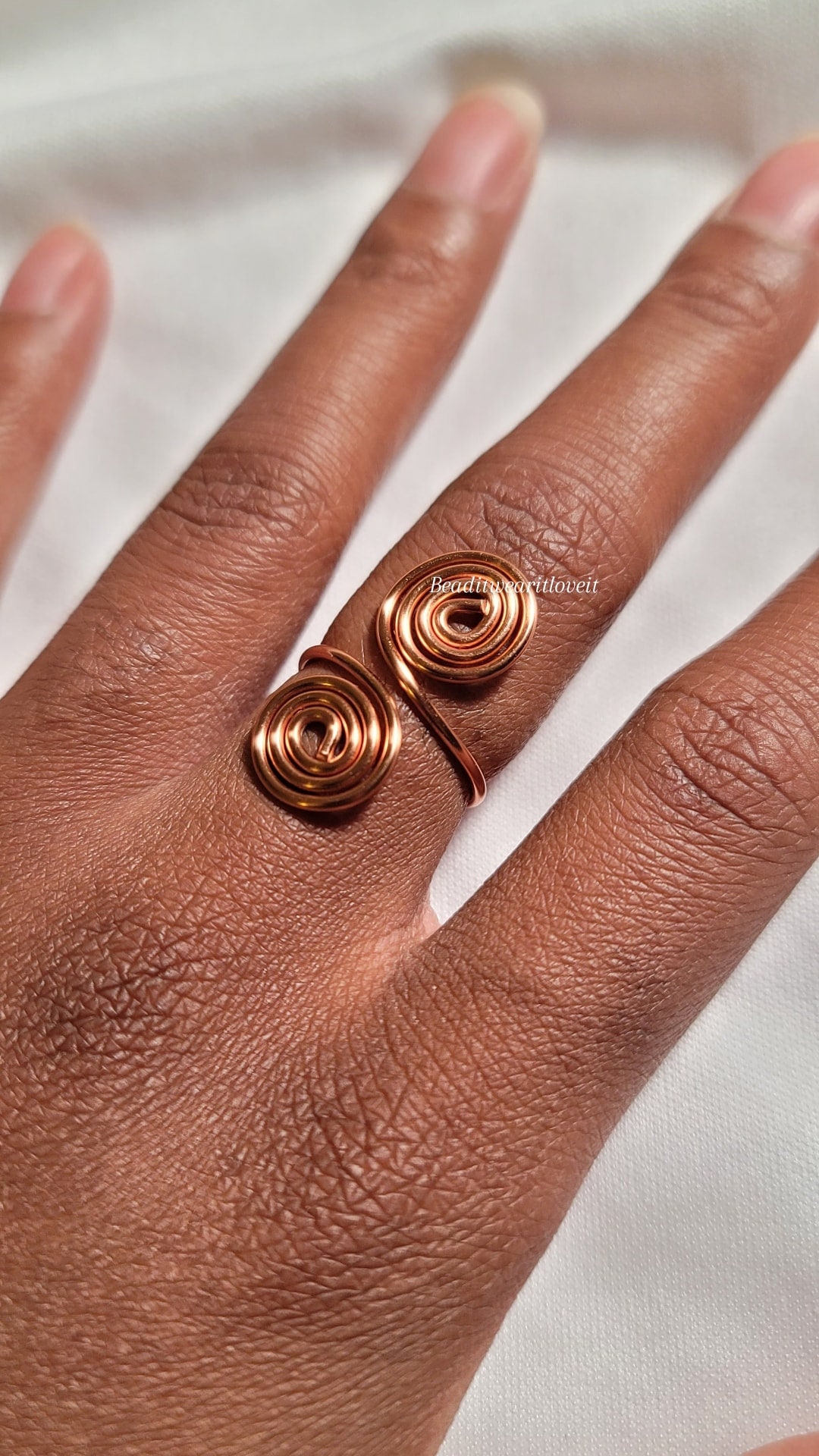 Spiral Copper Wire Wrapped Ring, Adjustable Copper Ring, Afrocentric ...