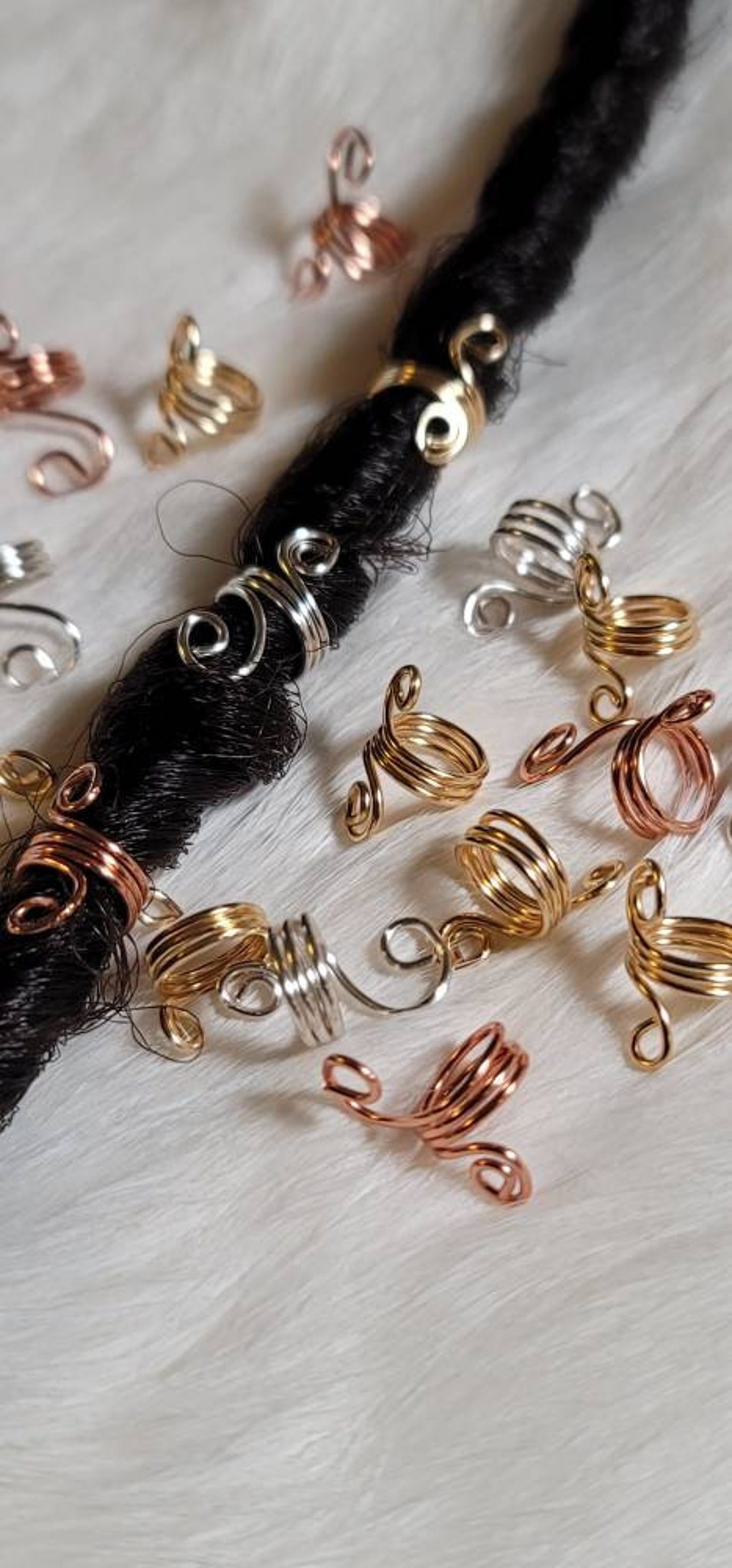 6 Piece Loc Sprinkle Beads Set Braid Jewelry Dreadlock Accessories Hair ...