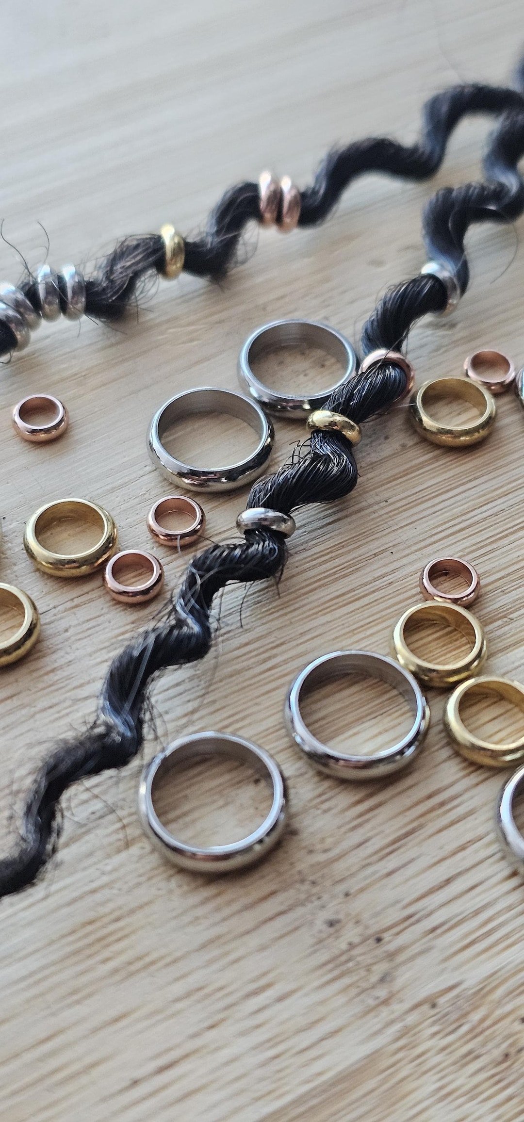 10 Stainless Steel Loc Beads, Wholesale Dreadlock Hair Accessories - Etsy