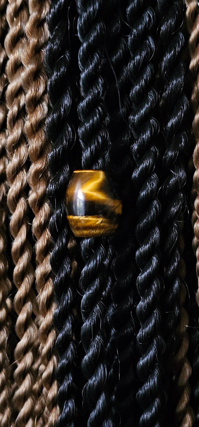 6mm Wide Big Hole Gemstone Loc Beads, Dreadlock Hair Accessories, Beads ...
