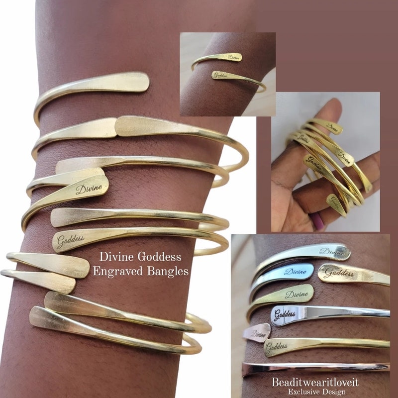 Brass Bangle Set - Etsy