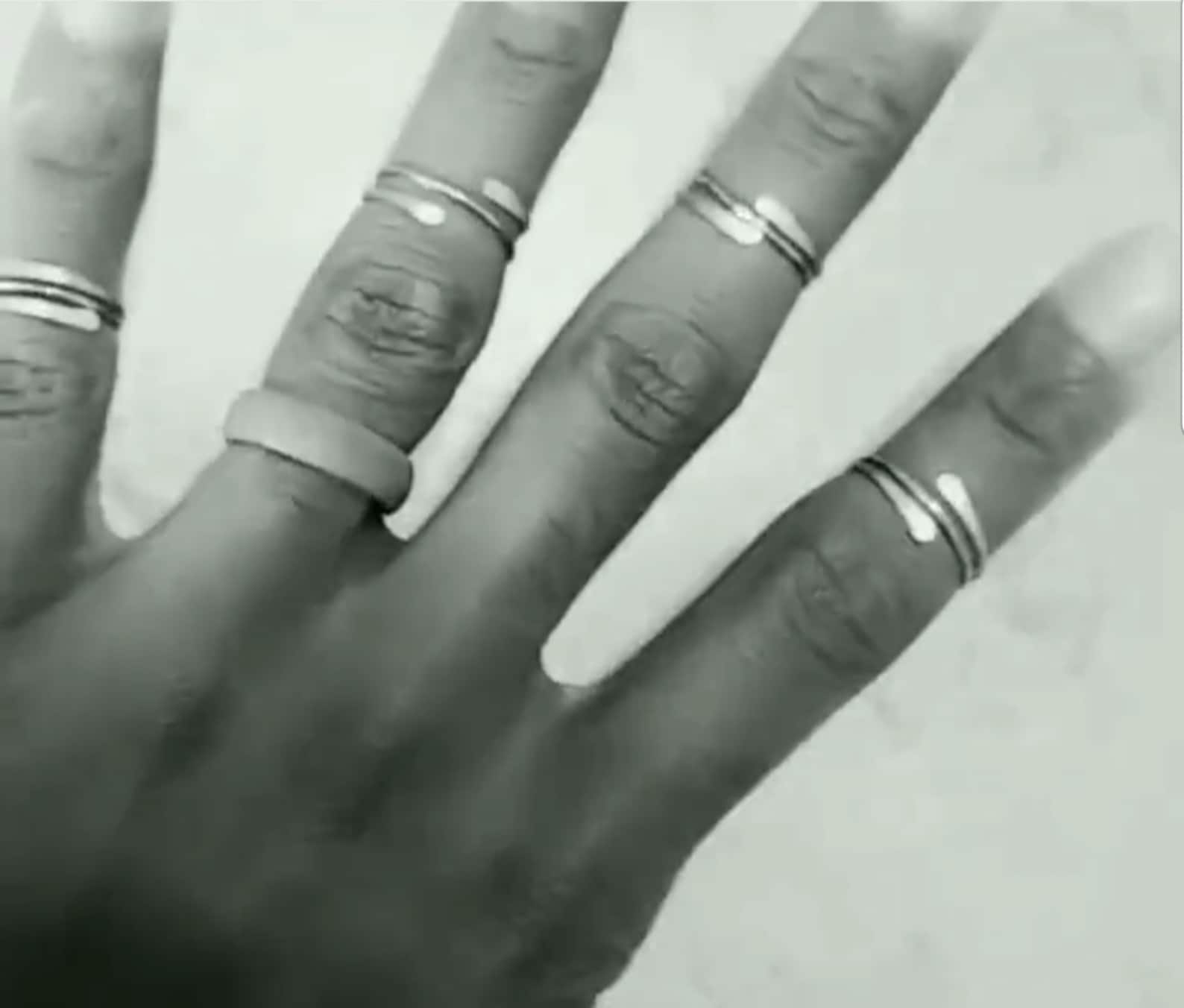 Copper Knuckle Ring Knuckle Ring Set Hammered Copper Ring - Etsy